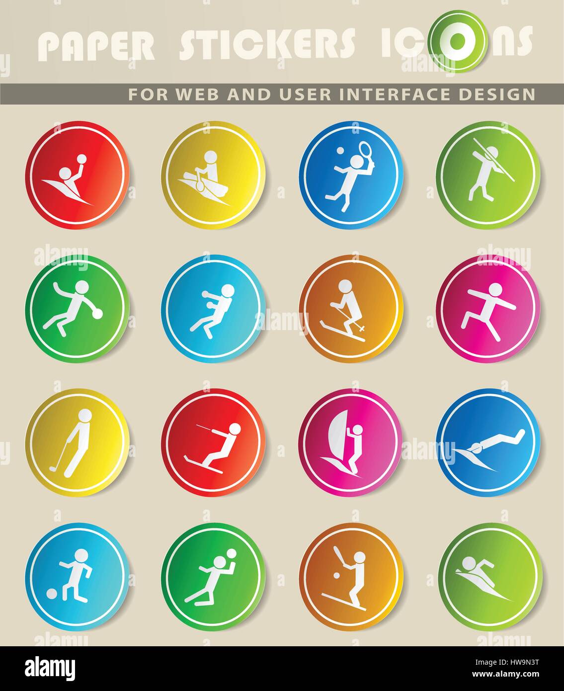 sport vector icons for user interface design Stock Vector Image & Art ...