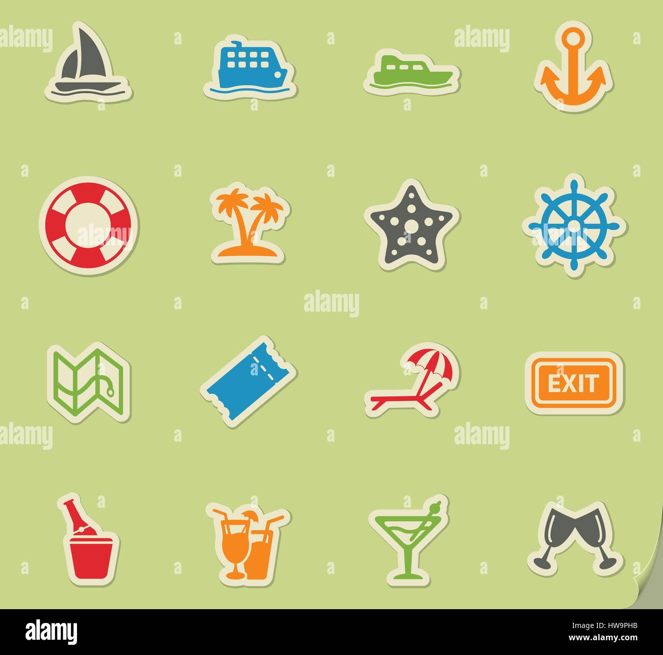 Cruise simply symbol for web icons and user interface Stock Vector ...