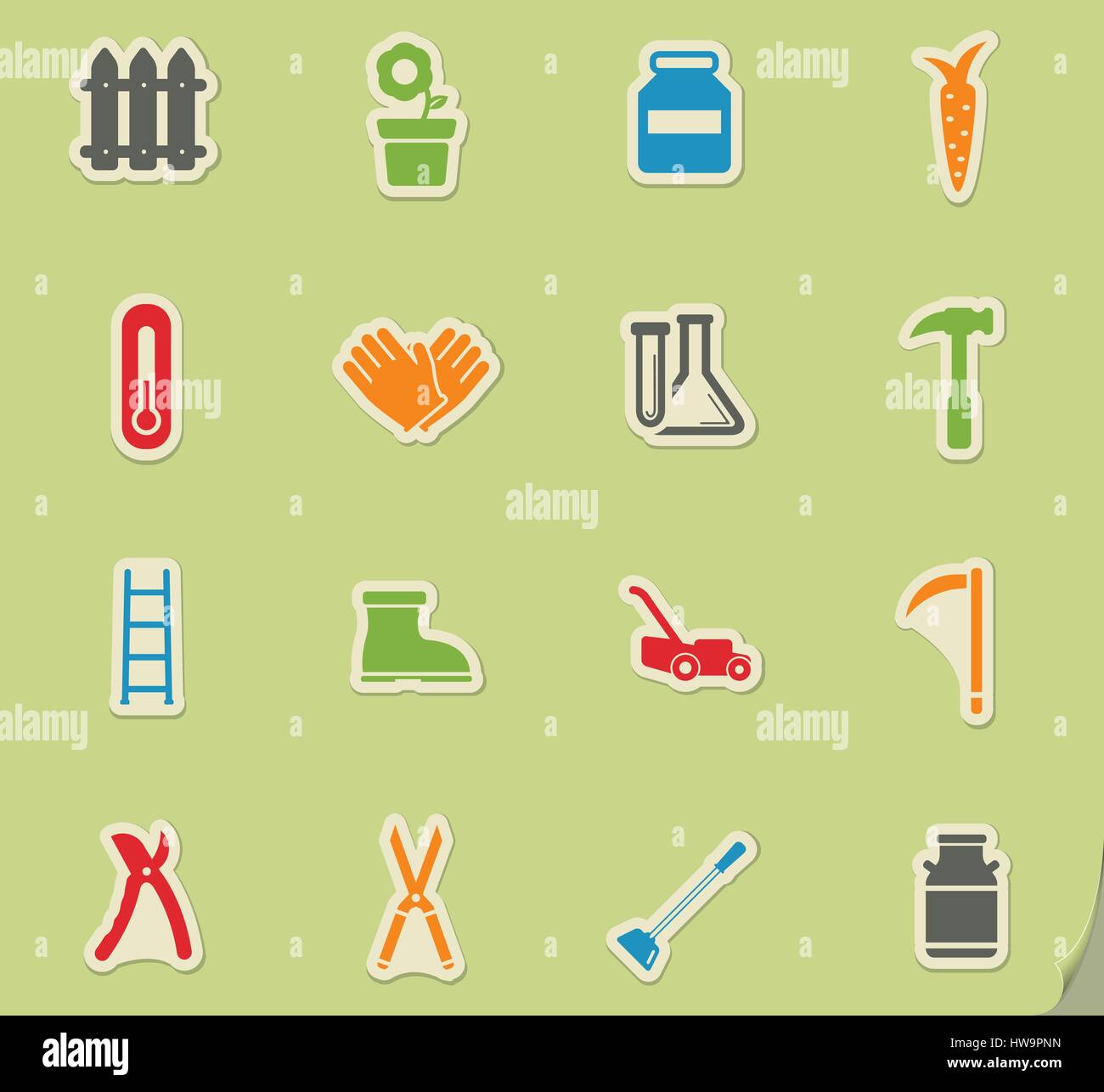 Garden tools simply symbol for web icons Stock Vector Image & Art - Alamy