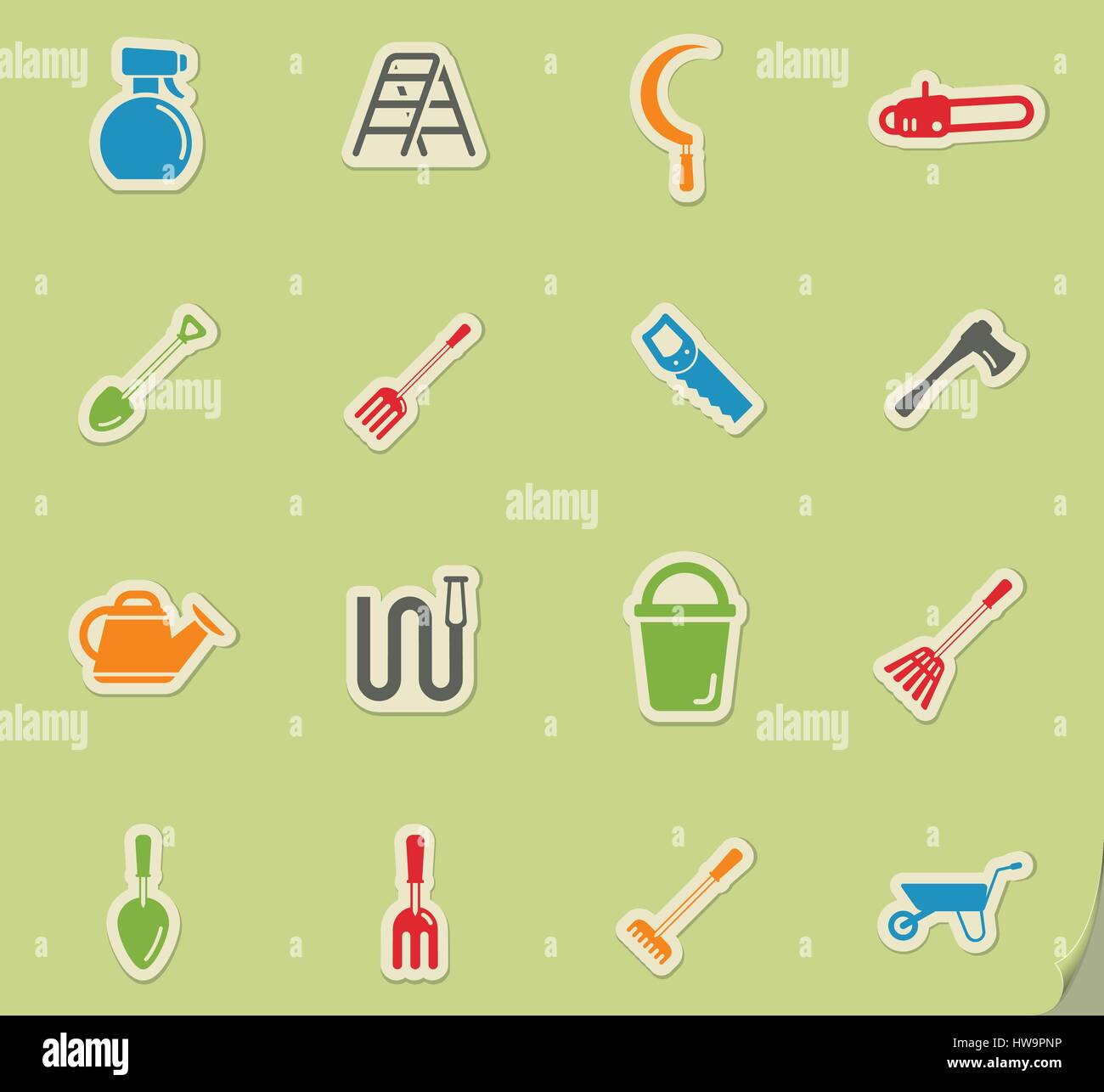Garden tools simply symbol for web icons Stock Vector Image & Art - Alamy
