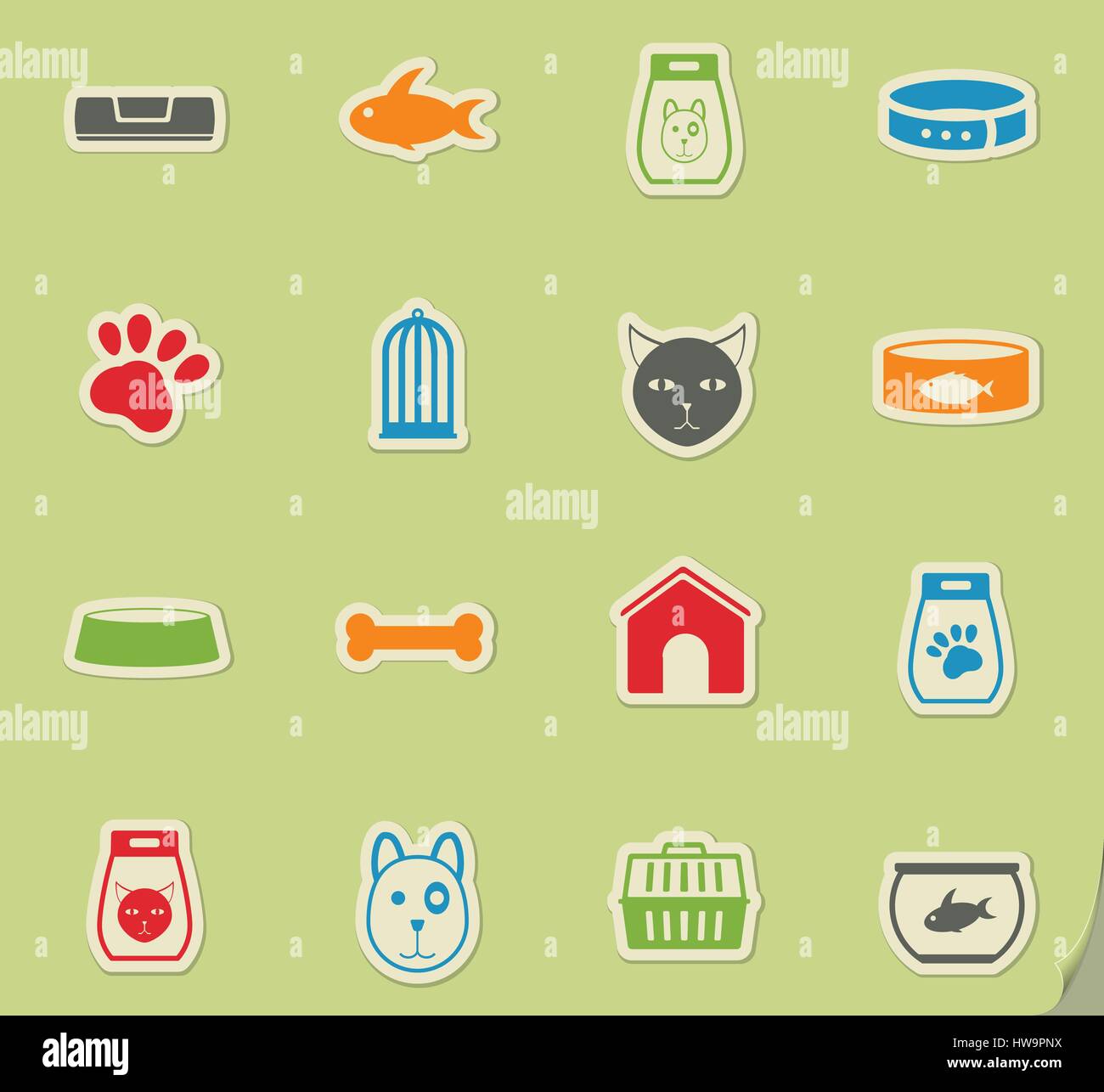 goods for pets web icons for user interface design Stock Vector Image ...