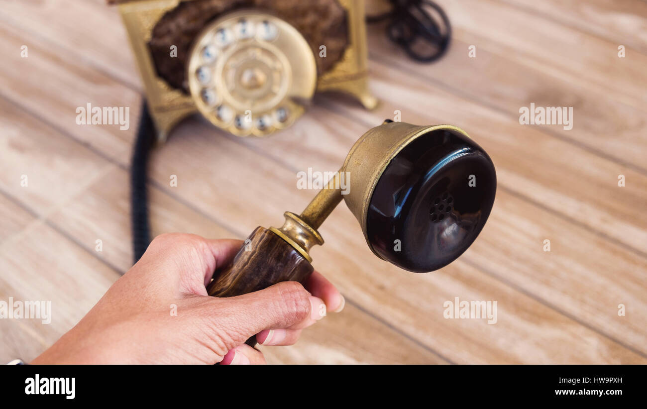 Antique telephone, Home telephone, Vintage telephone, abstract of ...