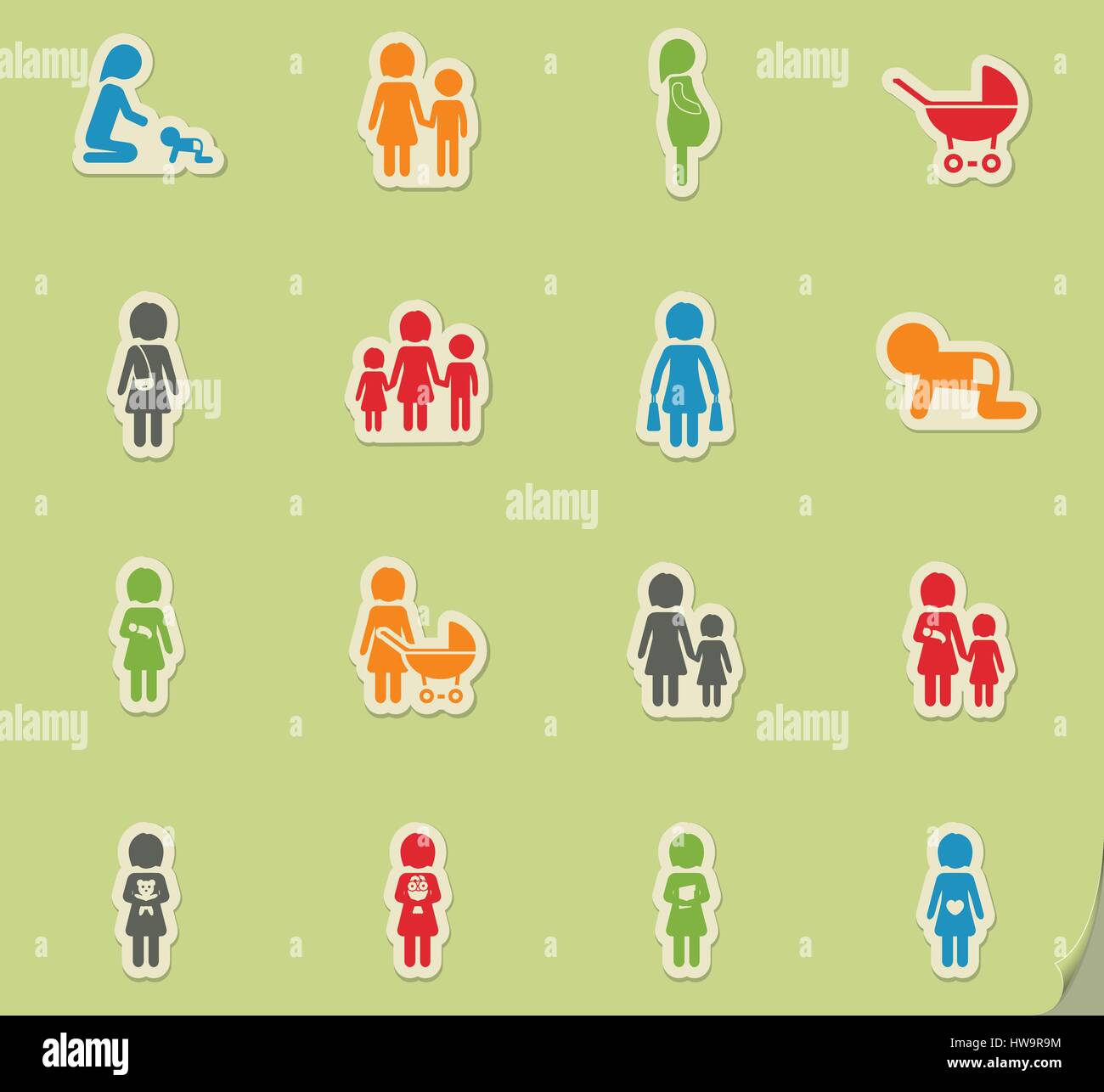 People and family simply symbols for web icons Stock Vector Image & Art ...