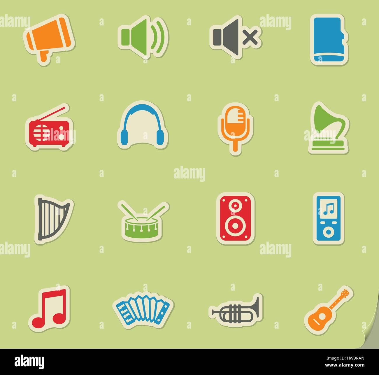 Music simply symbols for web and user interface Stock Vector Image ...