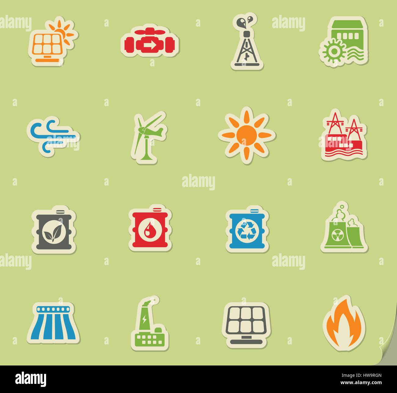 Power generation simply symbol for web icons and user interface Stock ...
