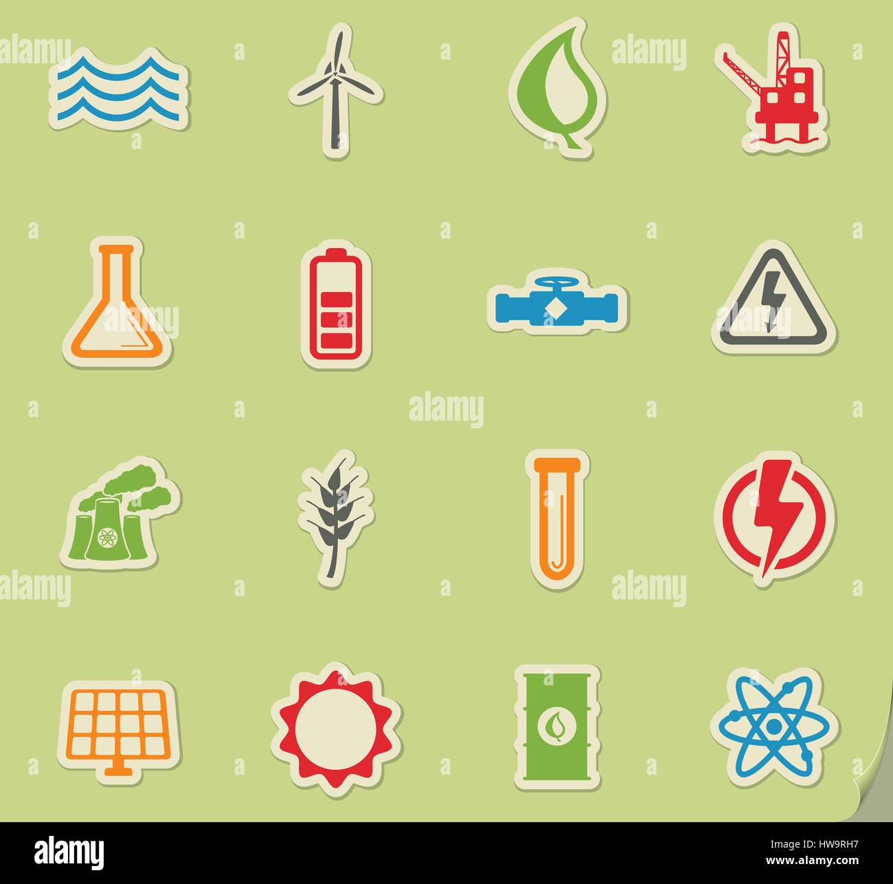 Power generation simply symbol for web icons and user interface Stock ...