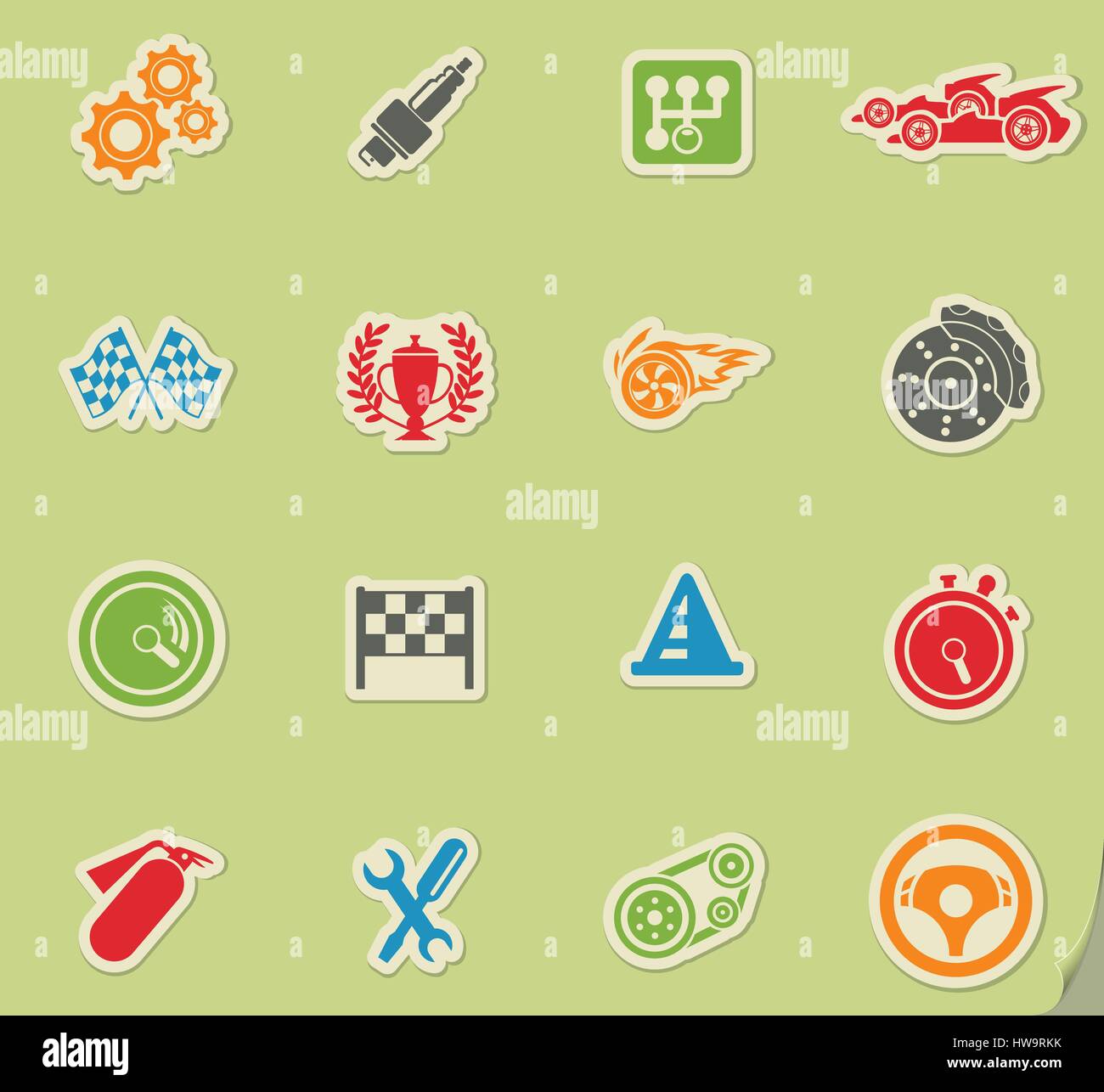 Racing simply symbols for web and user interface Stock Vector Image ...