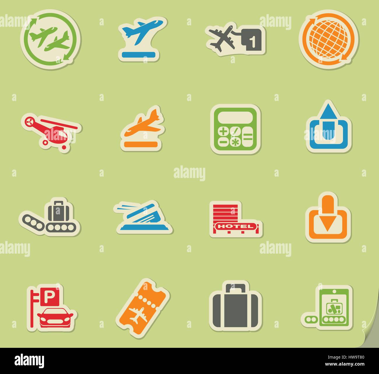 Airport simply symbols for web and user interface Stock Vector Image ...