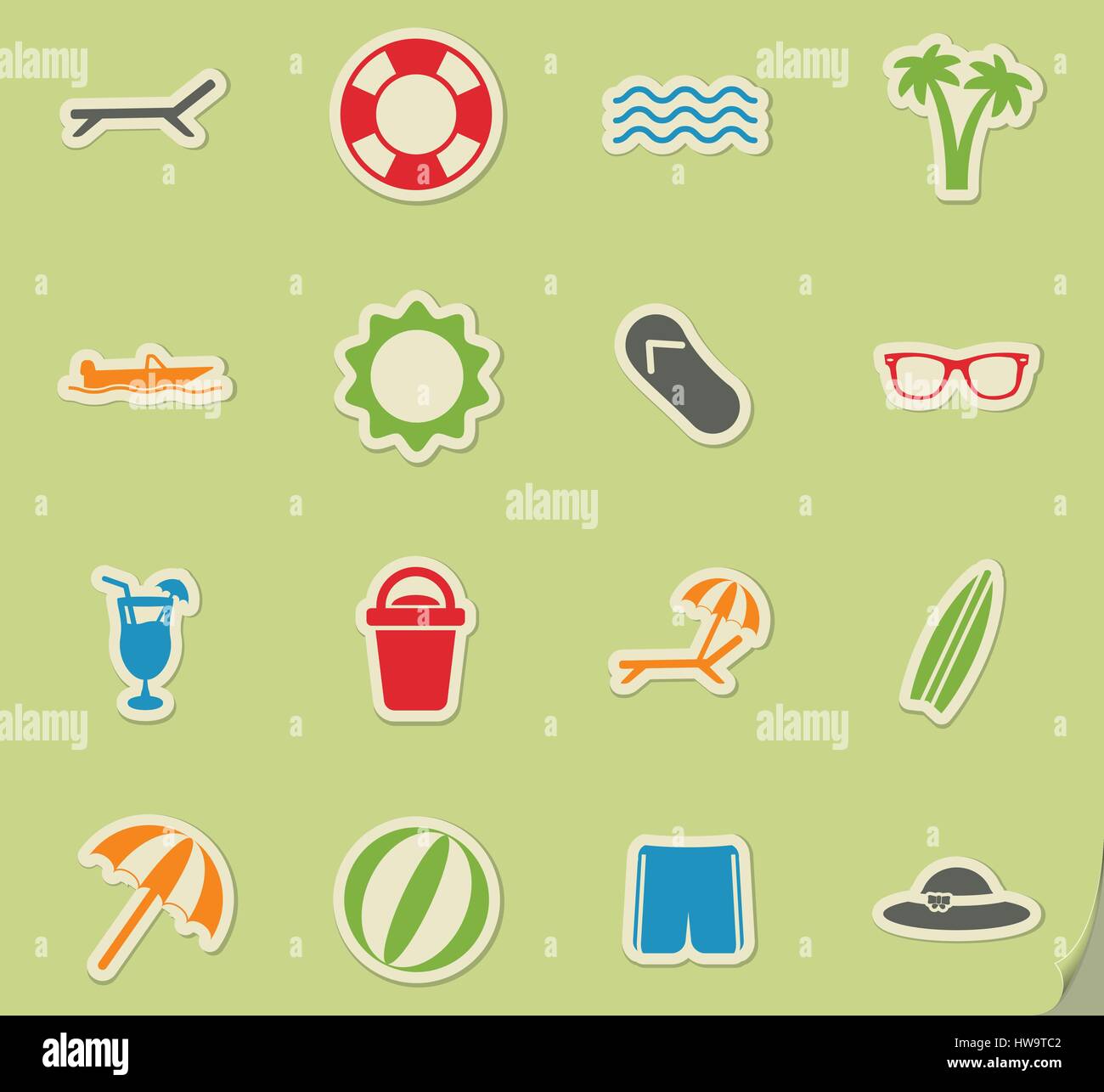 Beach simply symbol for web icons and user interface Stock Vector Image ...