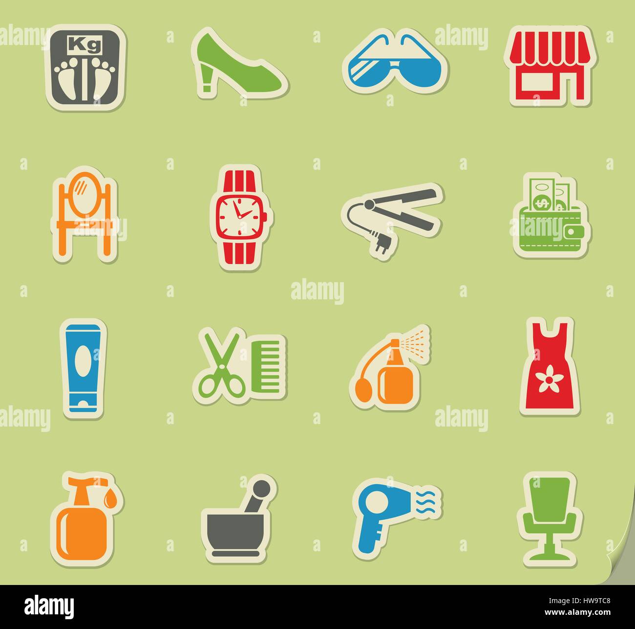 beauty salon web icons for user interface design Stock Vector Image ...