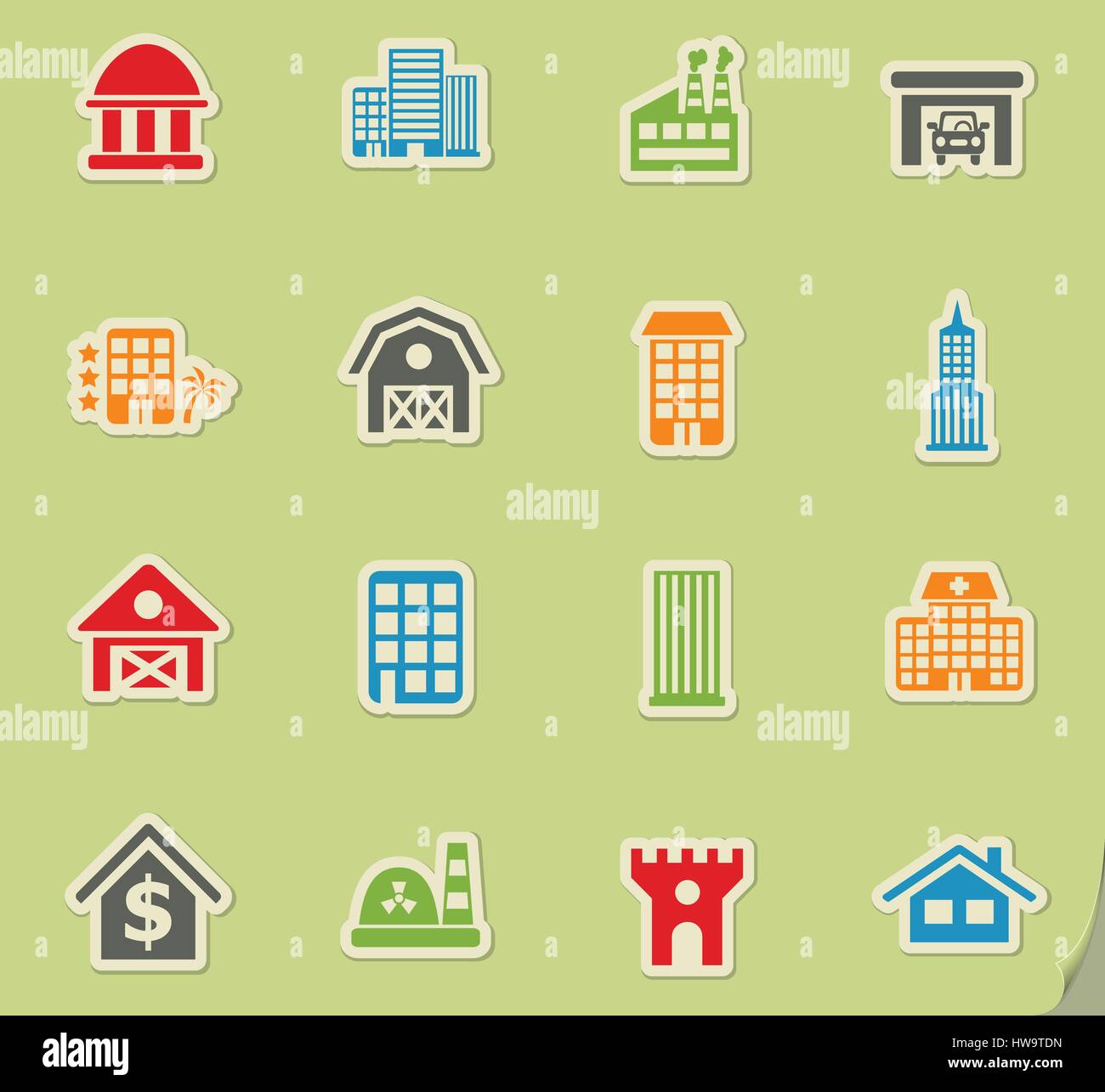 building web icons for user interface design Stock Vector Image & Art ...