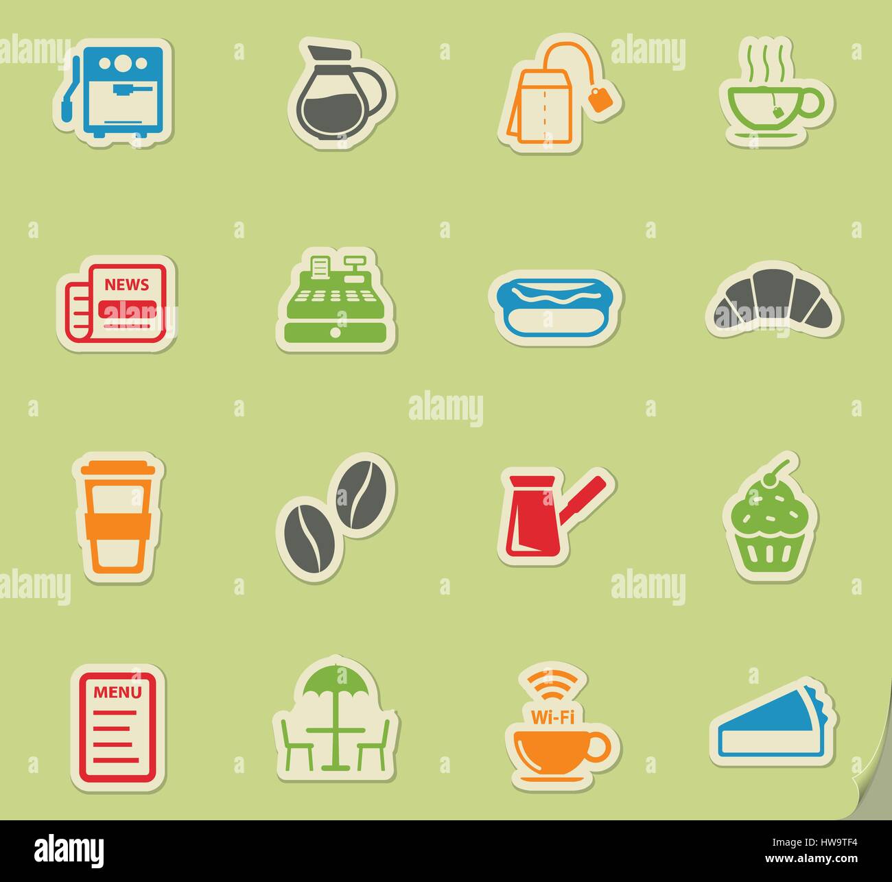Cafe simply symbol for web icons and user interface Stock Vector Image ...