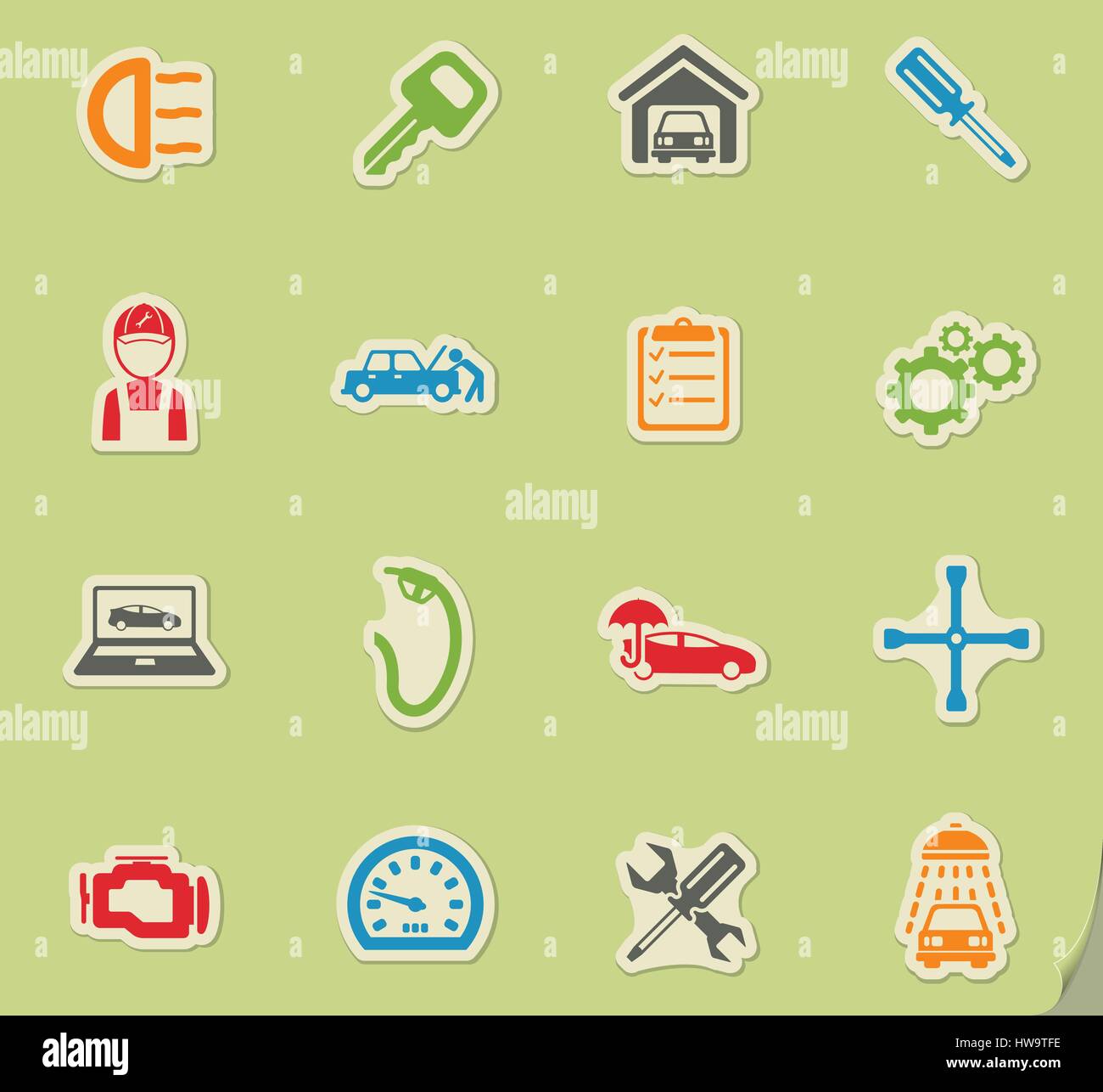 Car service simply symbol for web icons Stock Vector Image & Art - Alamy