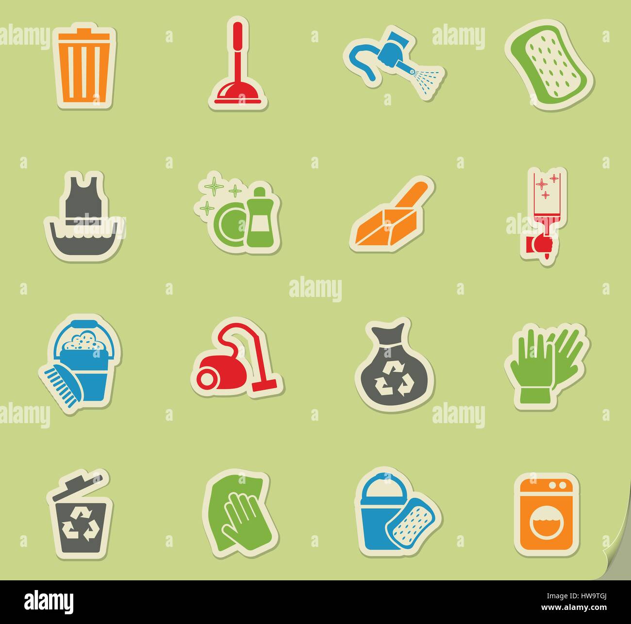 cleaning web icons for user interface design Stock Vector Image & Art ...