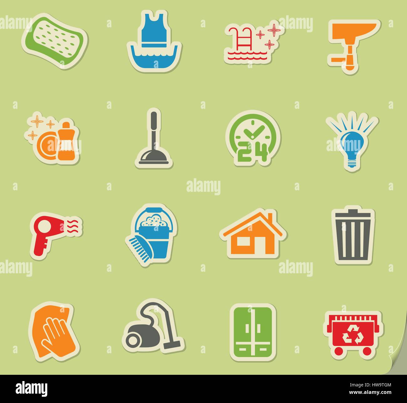 cleaning company web icons for user interface design Stock Vector Image ...