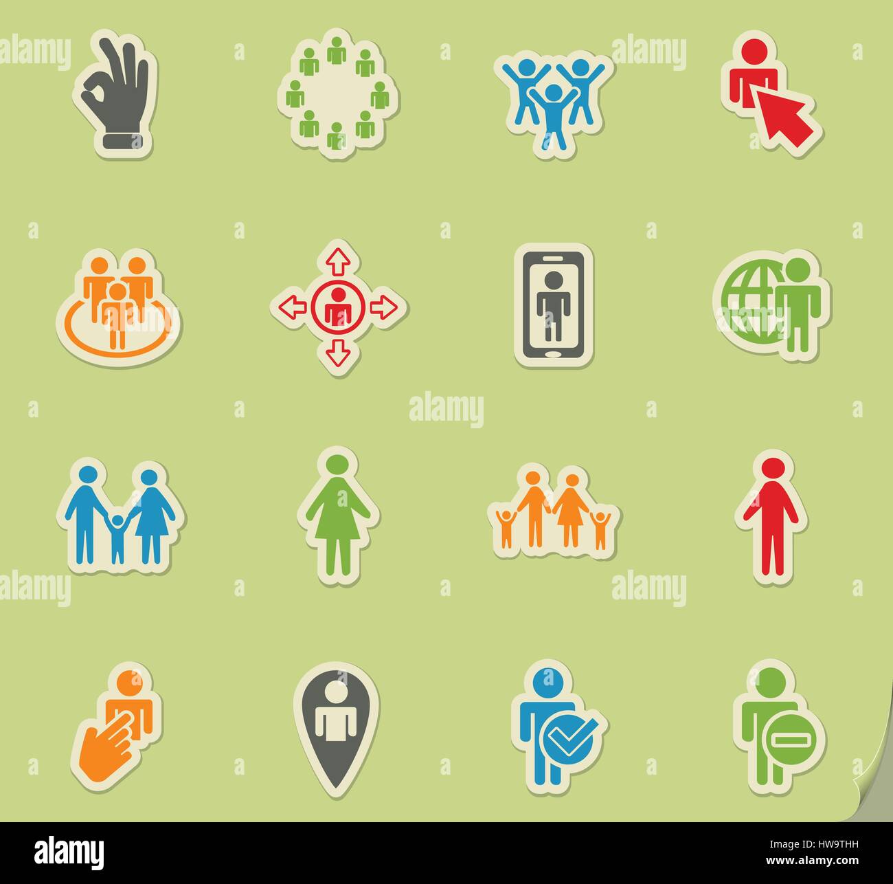 community web icons for user interface design Stock Vector Image & Art ...