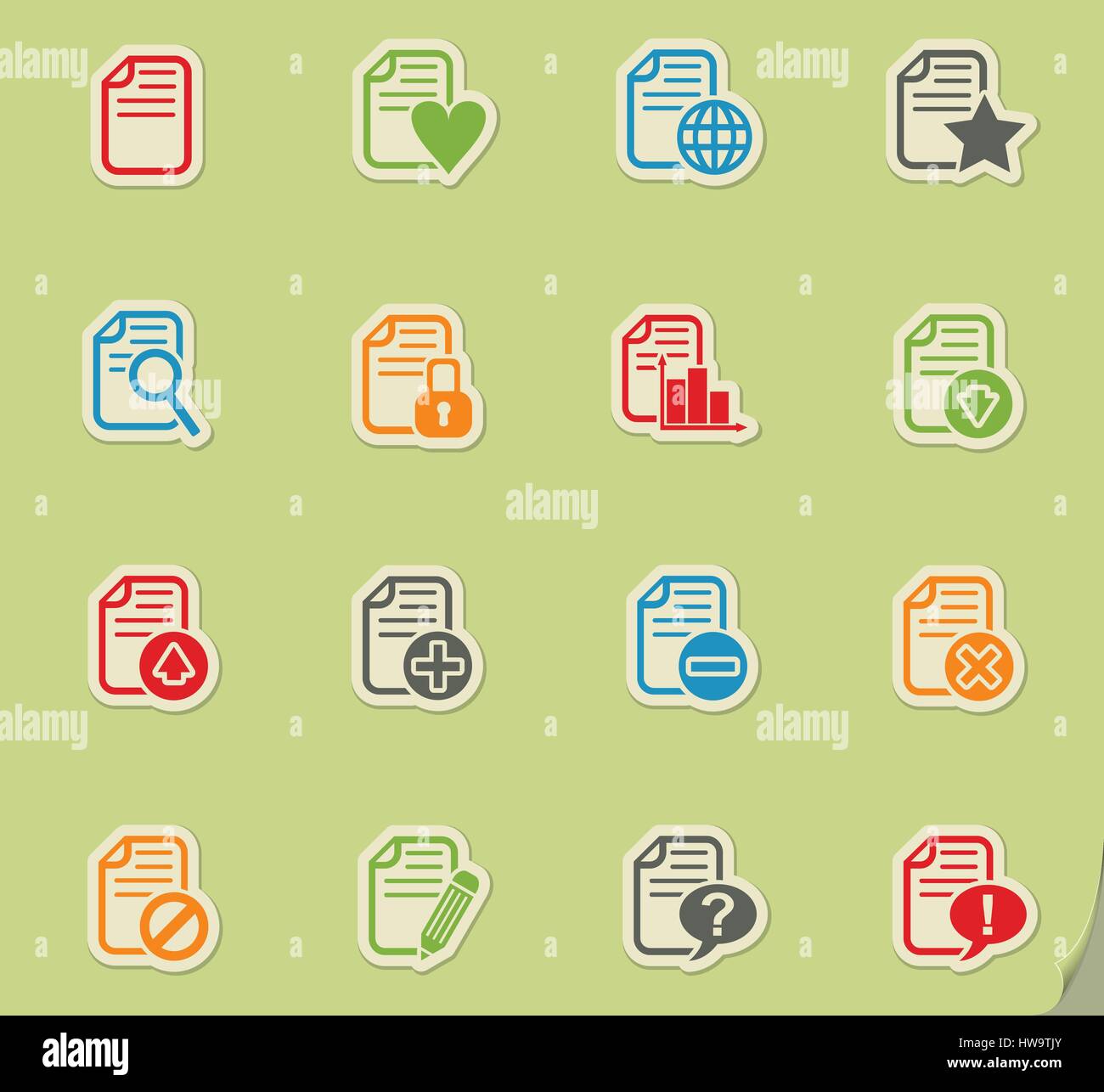 document web icons for user interface design Stock Vector Image & Art ...