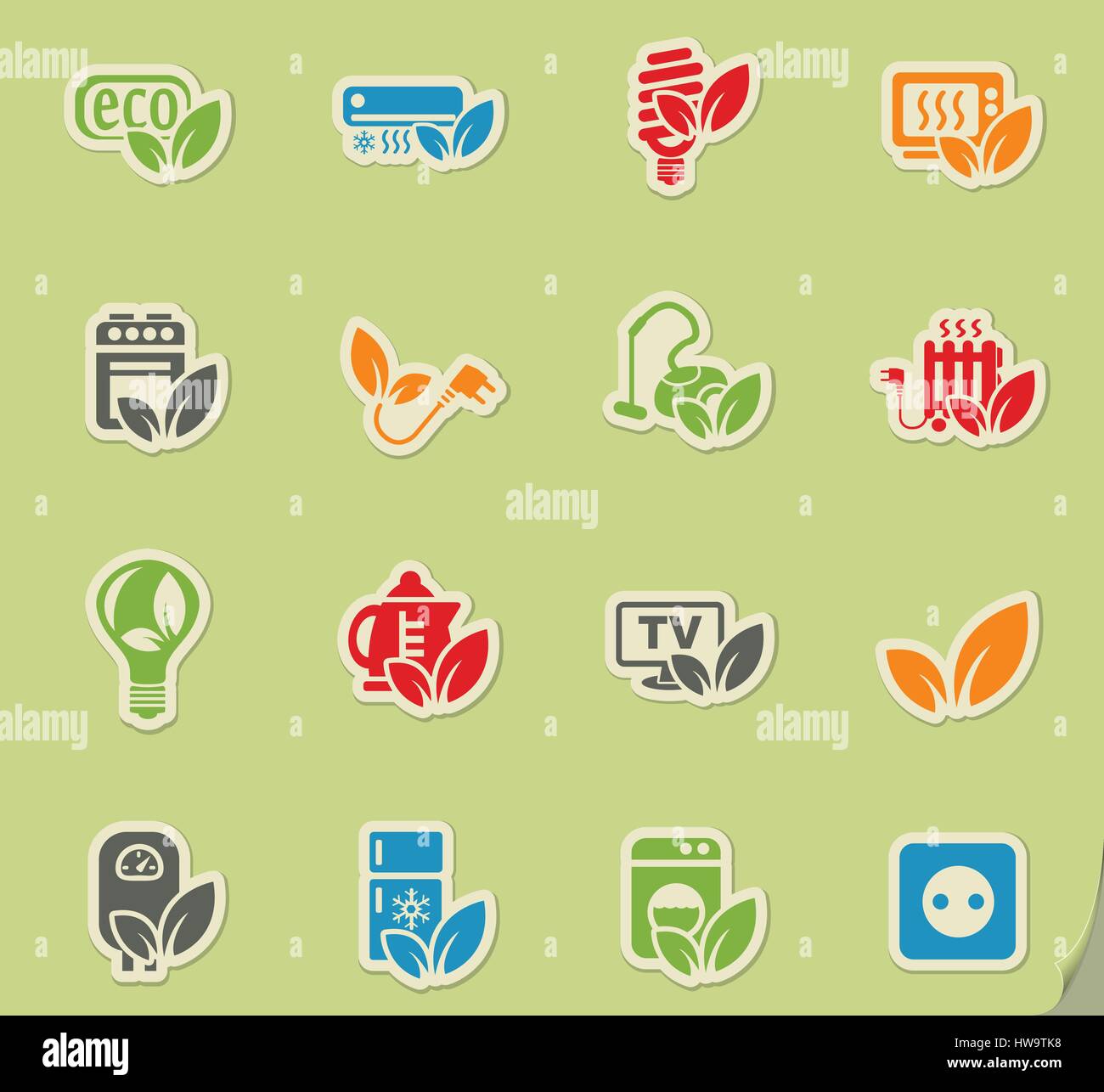 eco web icons for user interface design Stock Vector Image & Art - Alamy