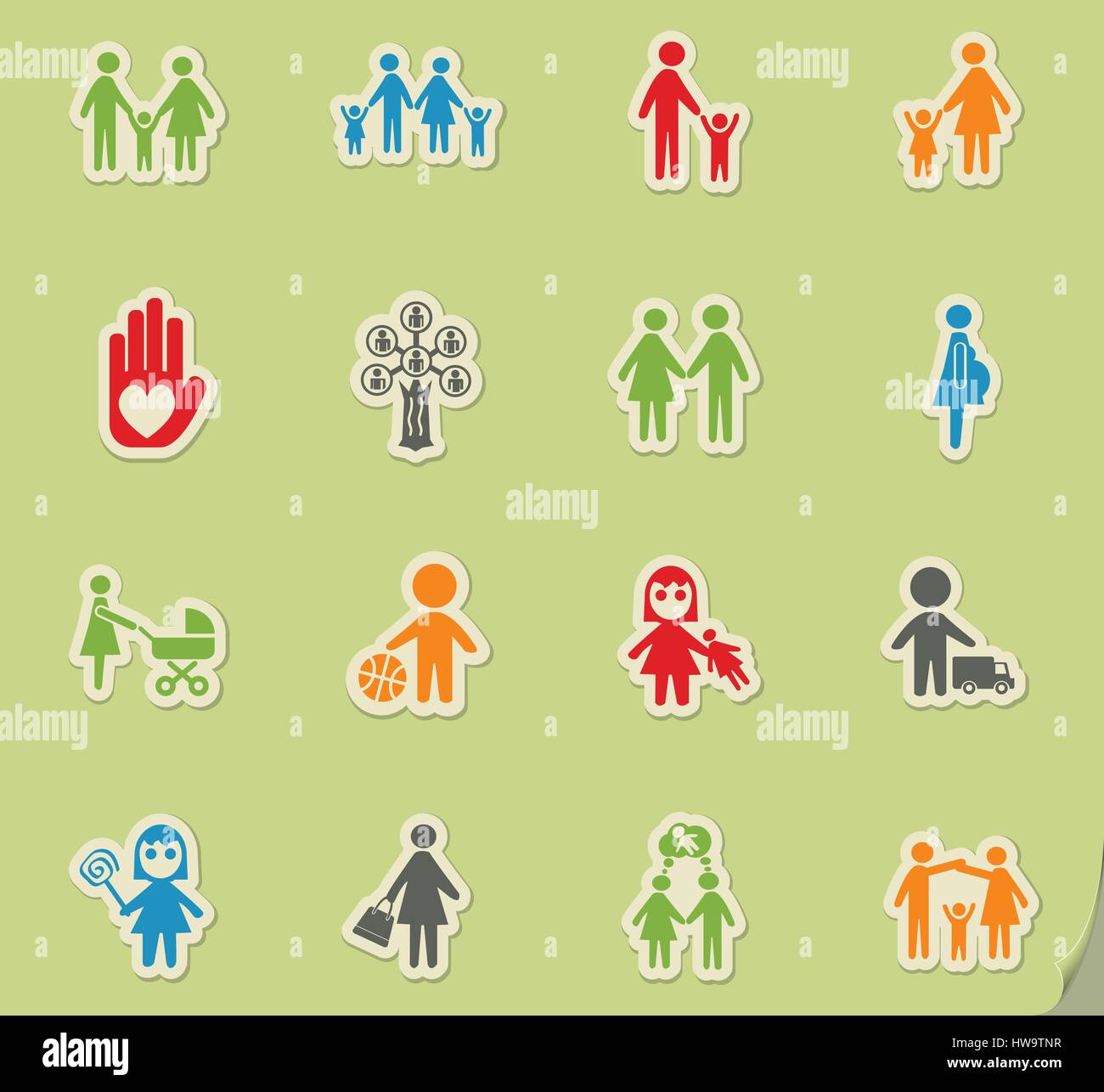 family web icons for user interface design Stock Vector Image & Art - Alamy
