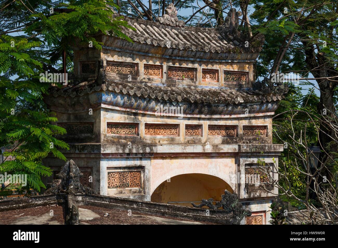 Vietnam, Hue, Hue Imperial City, Ruins of the Purple Forbidden City ...