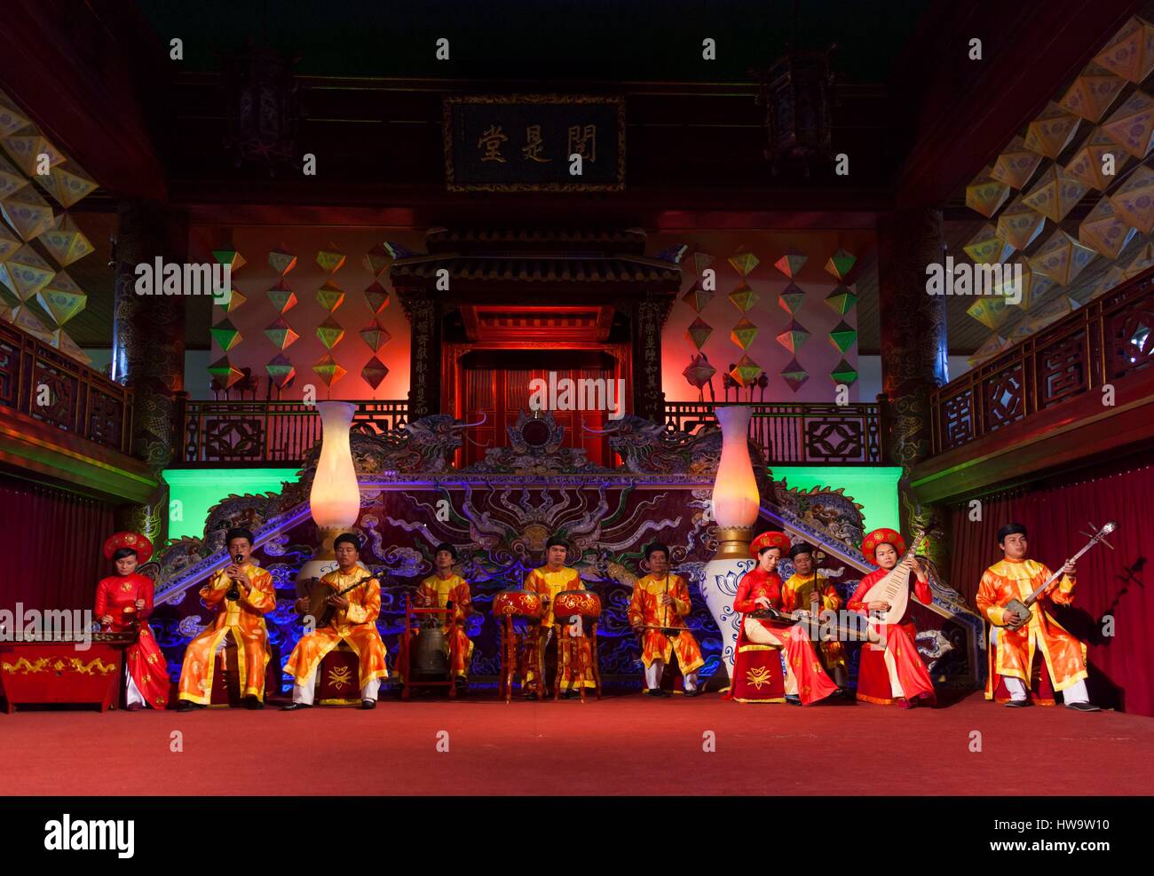 Vietnam, Hue, Hue Imperial City, Royal Theater, performance of ...