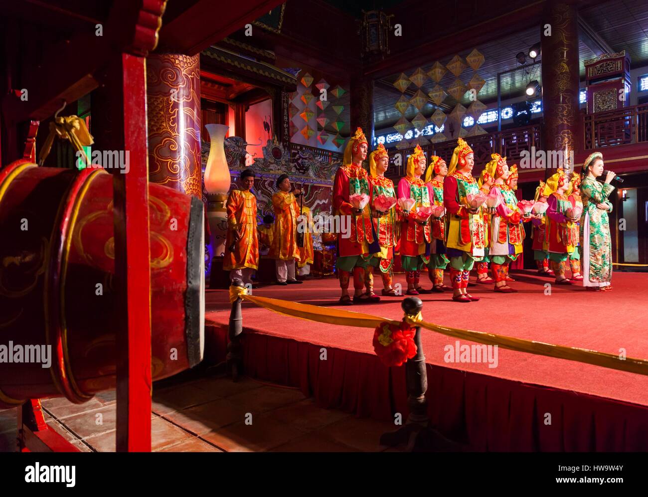 Vietnam, Hue, Hue Imperial City, Royal Theater, performance of ...