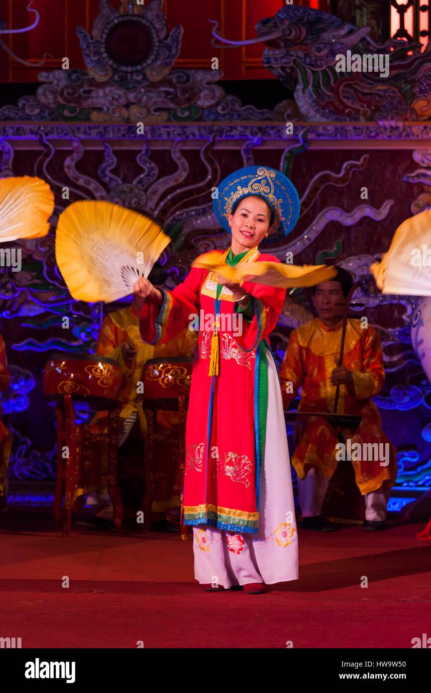 Vietnam, Hue, Hue Imperial City, Royal Theater, performance of ...
