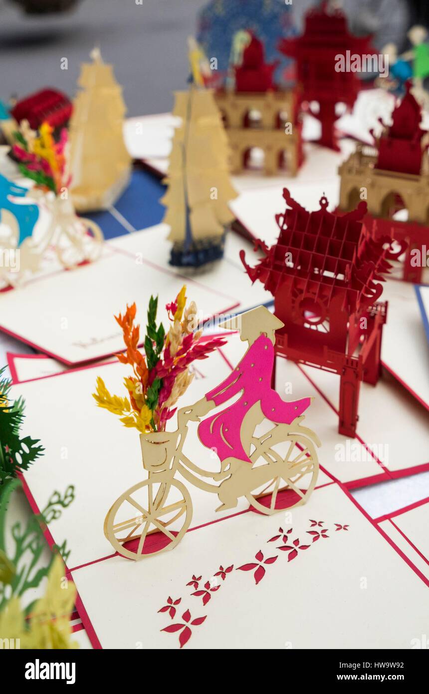 Vietnam, Hanoi, souvenir 3D paper cut out art Stock Photo - Alamy