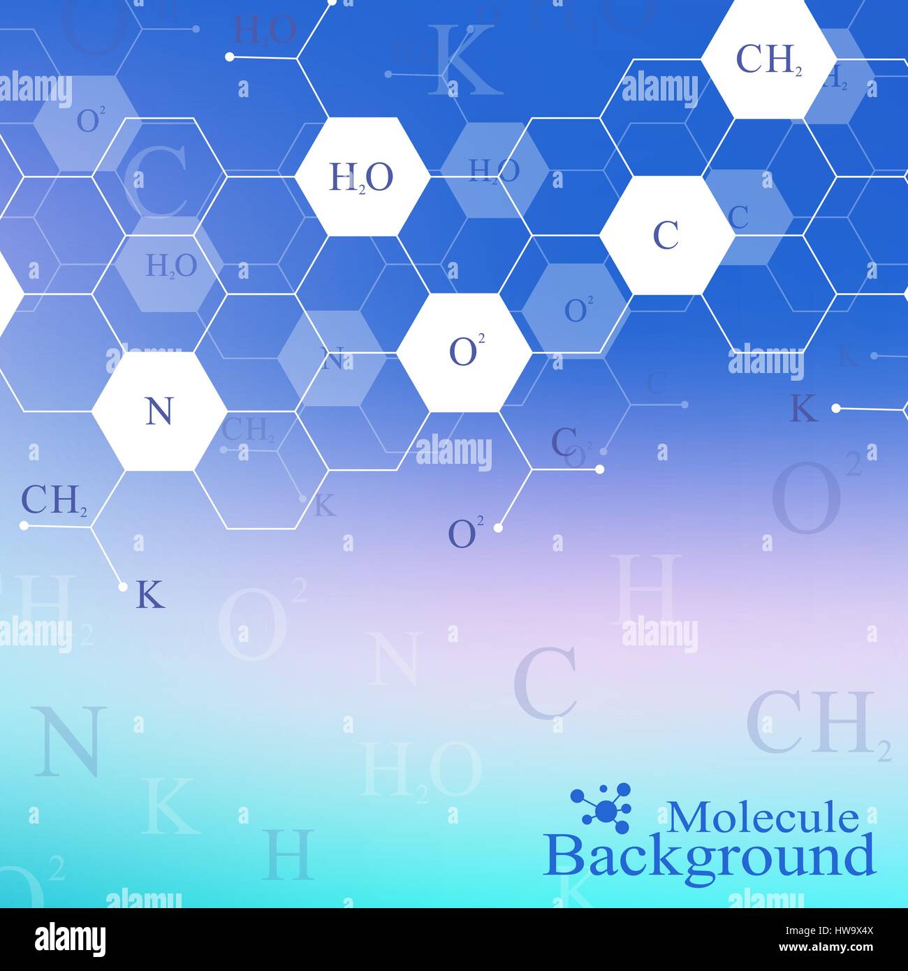 Scientific hexagonal chemistry pattern. Structure molecule DNA research ...