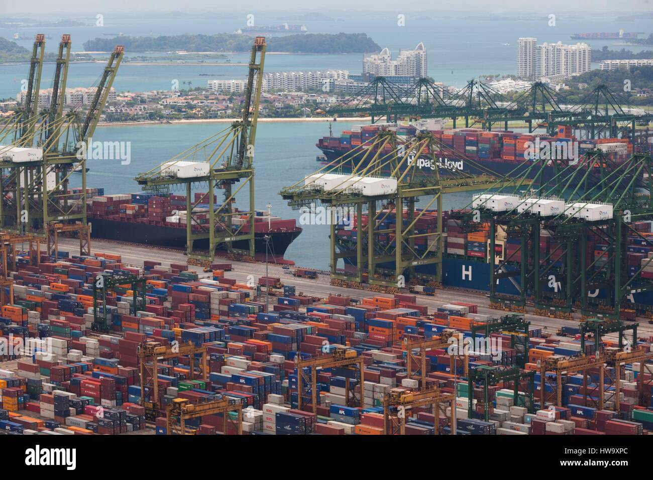 Elevated view tanjong pagar container hi-res stock photography and ...