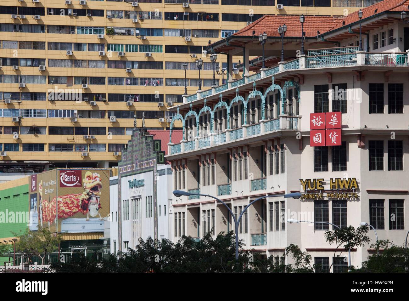 Singapore, Chinatown, building details Stock Photo - Alamy