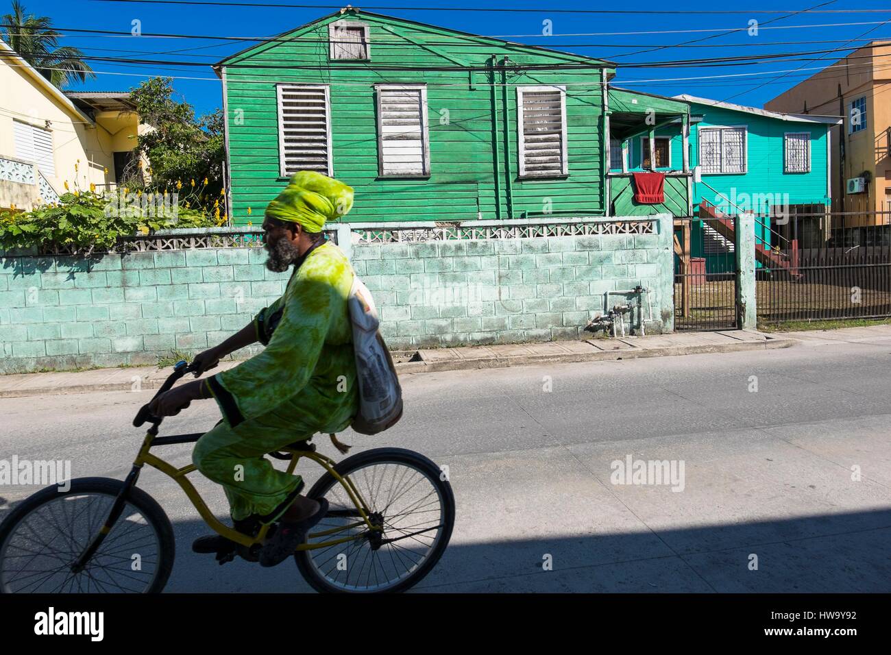 Belize, Belize district, Belize City, Caribbean architecture, typical ...