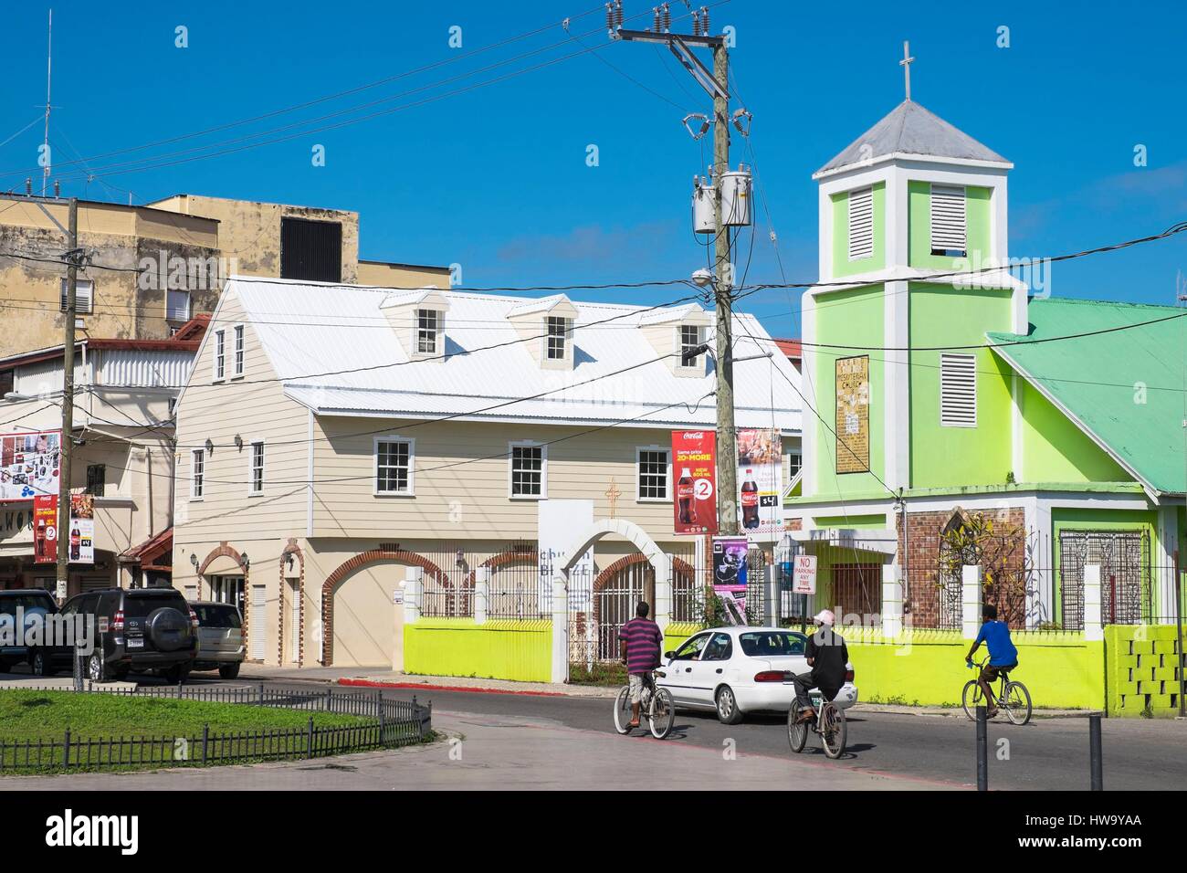Belize, Belize district, Belize City, Saint Andrew church Stock Photo ...