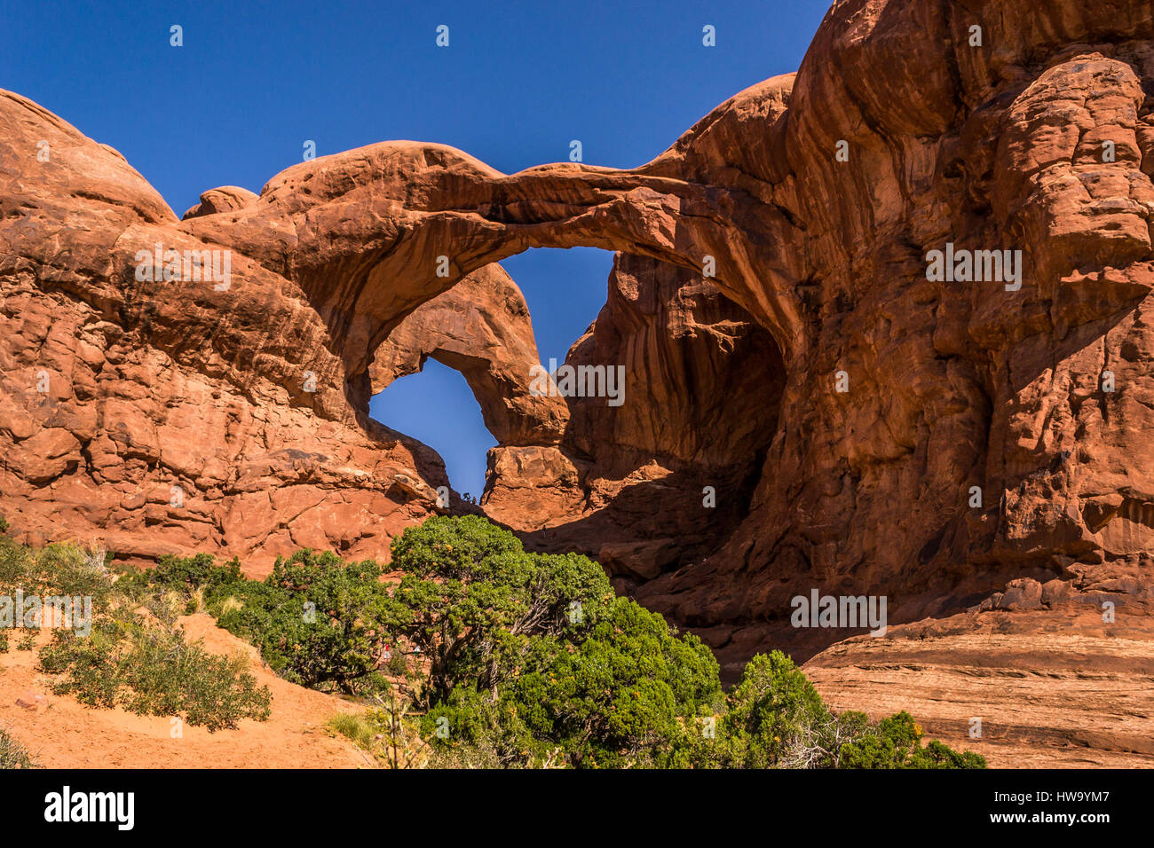 Double Arch, Arches National Park, Utah Stock Photo - Alamy