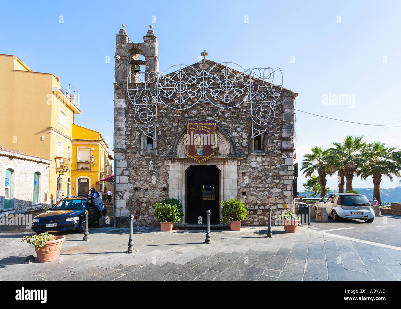 TAORMINA, ITALY - JULY 2, 2011: church Chiesa Sant Antonio Abate in on ...
