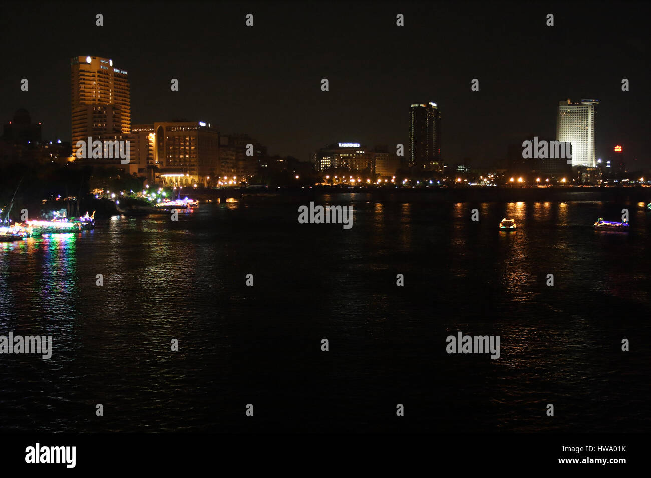 Cairo at night; Cairo; Egypt; Africa Stock Photo - Alamy