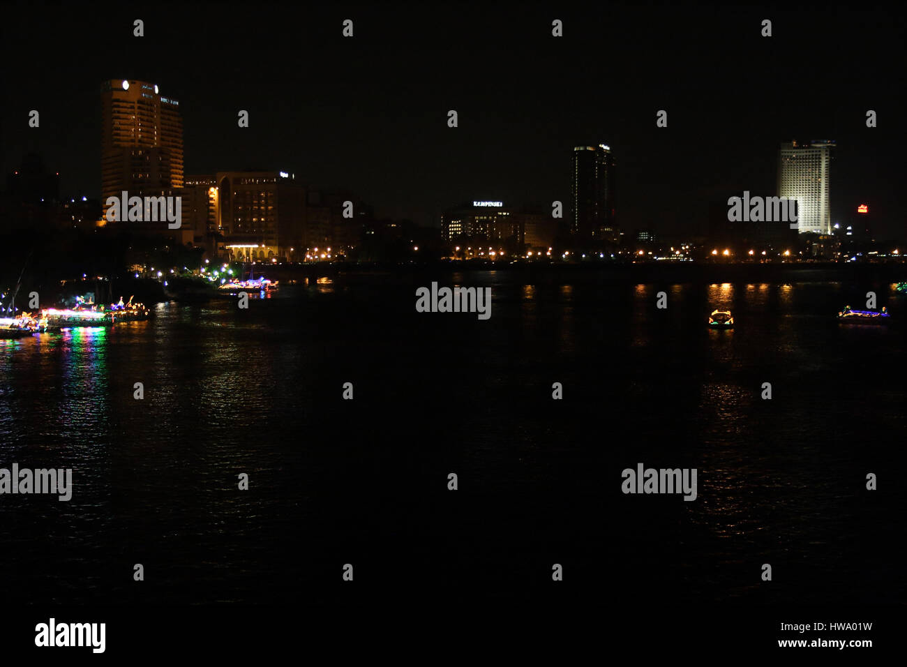 Cairo at night; Cairo; Egypt; Africa Stock Photo - Alamy