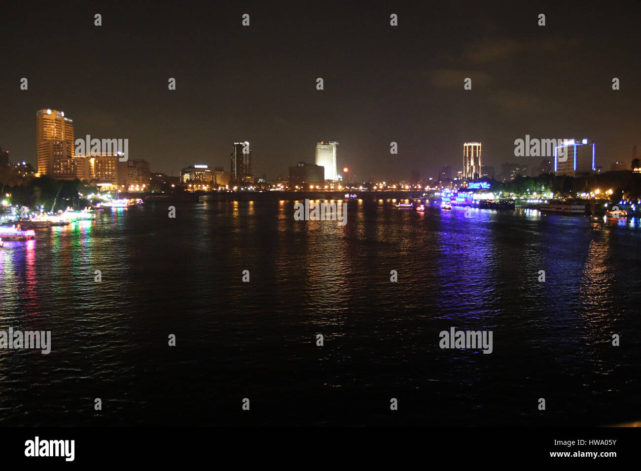 Cairo at night; Cairo; Egypt; Africa Stock Photo - Alamy