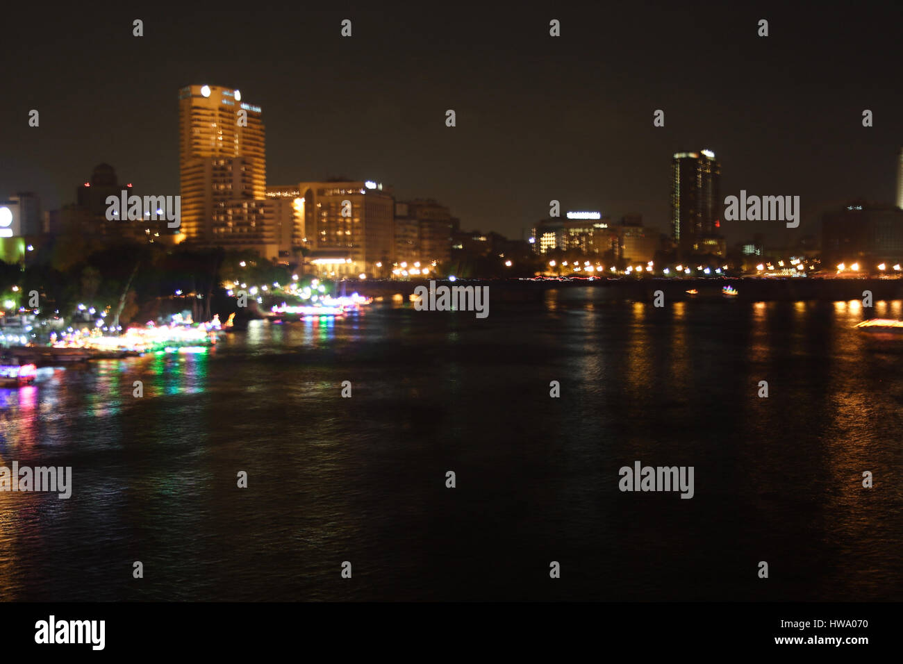 Cairo at night; Cairo; Egypt; Africa Stock Photo - Alamy