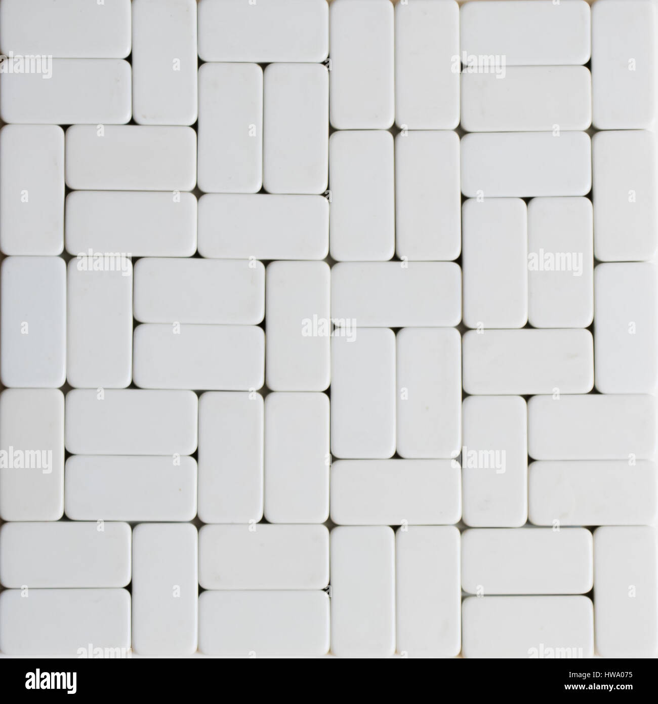 Interlocking Blank White Dominoes Texture Stock Photo - Alamy