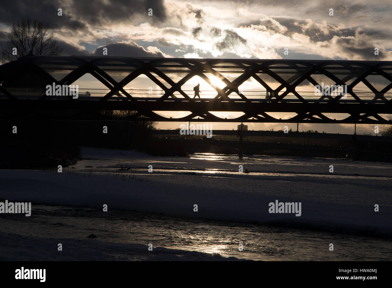 Peace bridge calgary santiago calatrava hi-res stock photography and ...