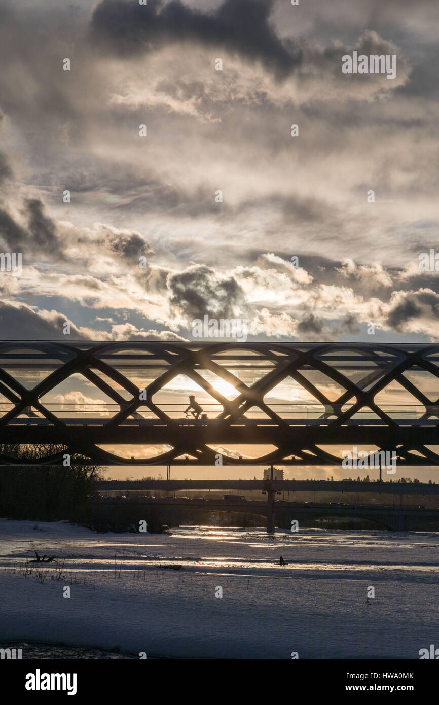 Peace bridge calgary santiago calatrava hi-res stock photography and ...