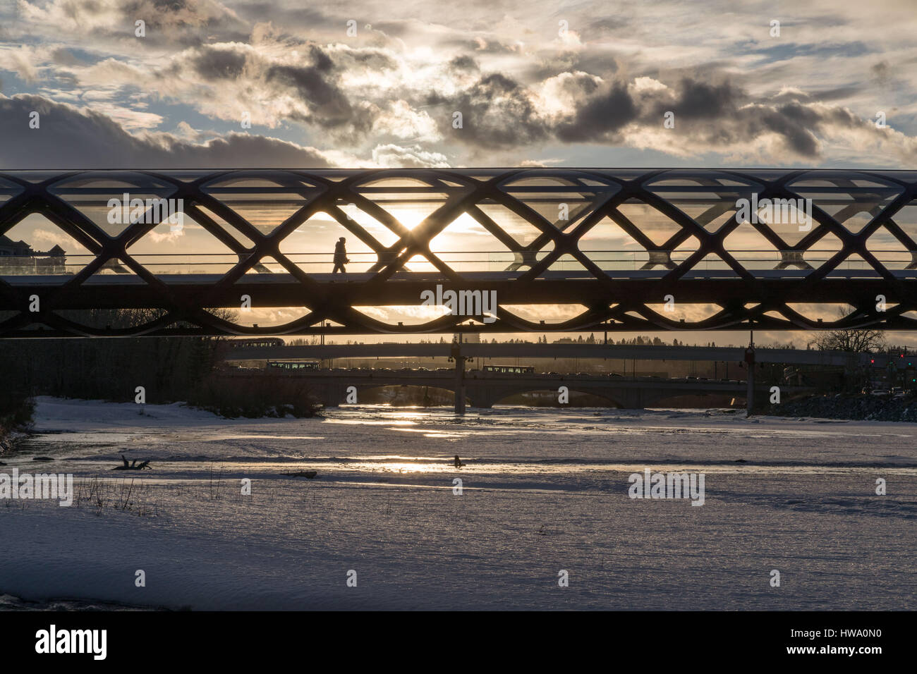 Calgary peace bridge hi-res stock photography and images - Alamy