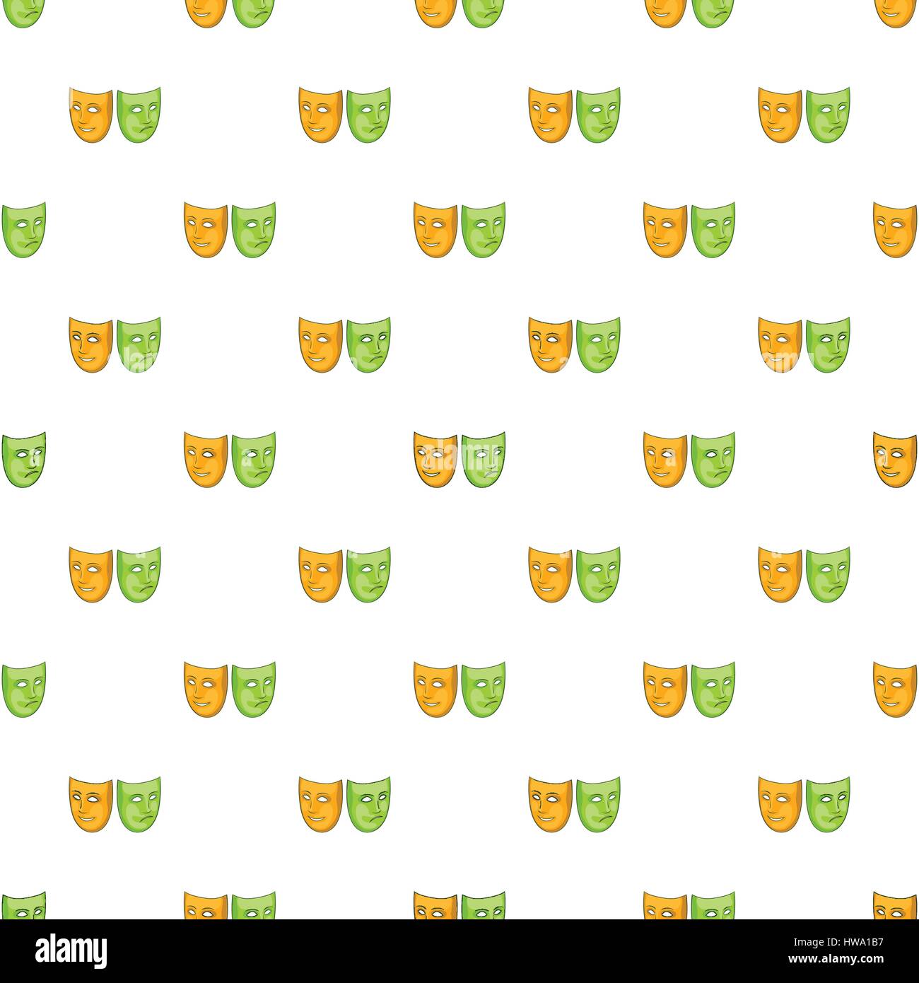Happy and sad mask pattern, cartoon style Stock Vector Image & Art - Alamy