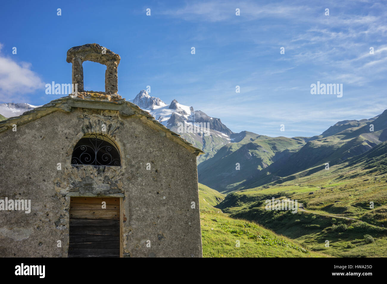 old church in alpine setting Stock Photo - Alamy