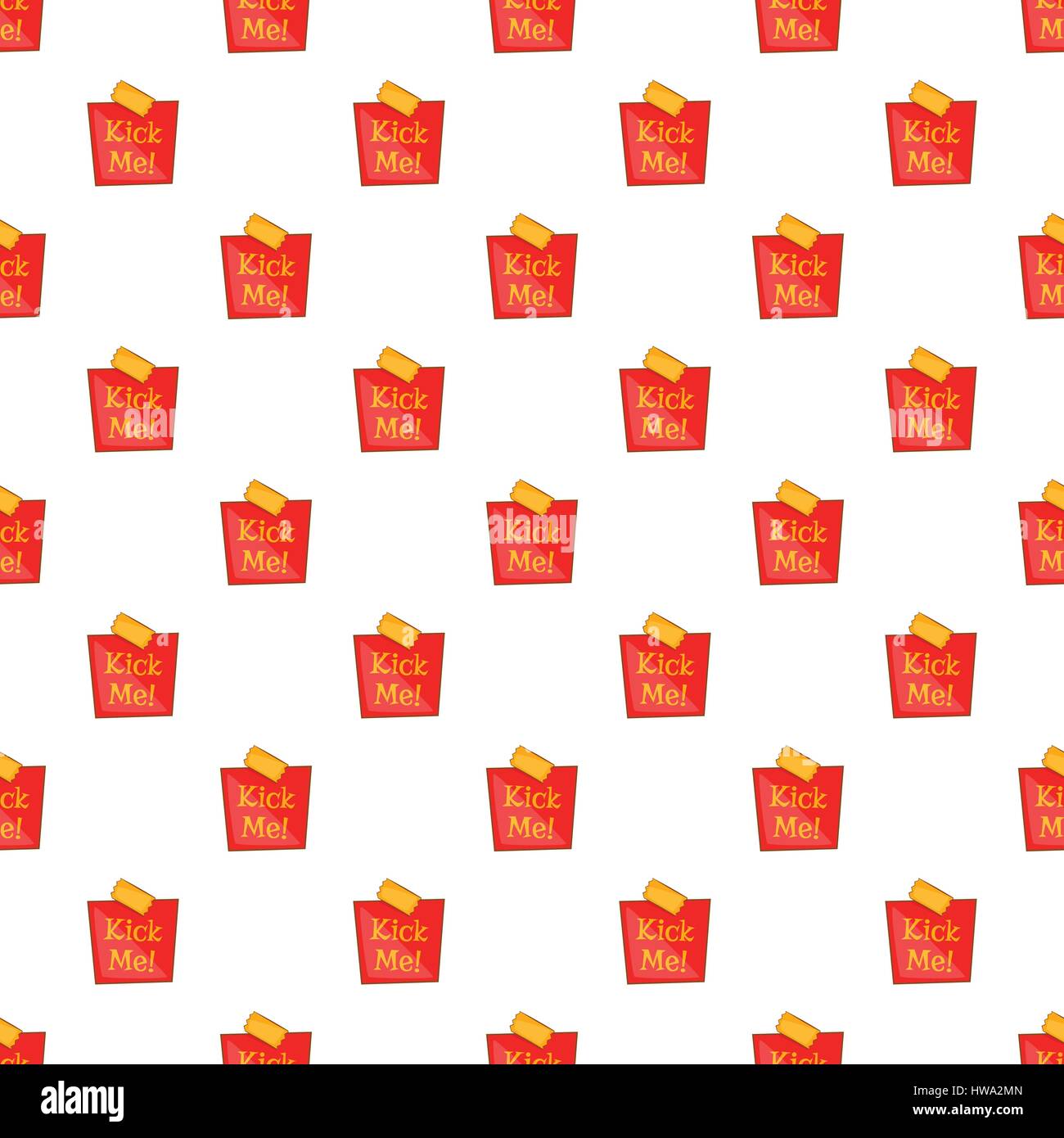 Inscription kick me pattern, cartoon style Stock Vector Image & Art - Alamy