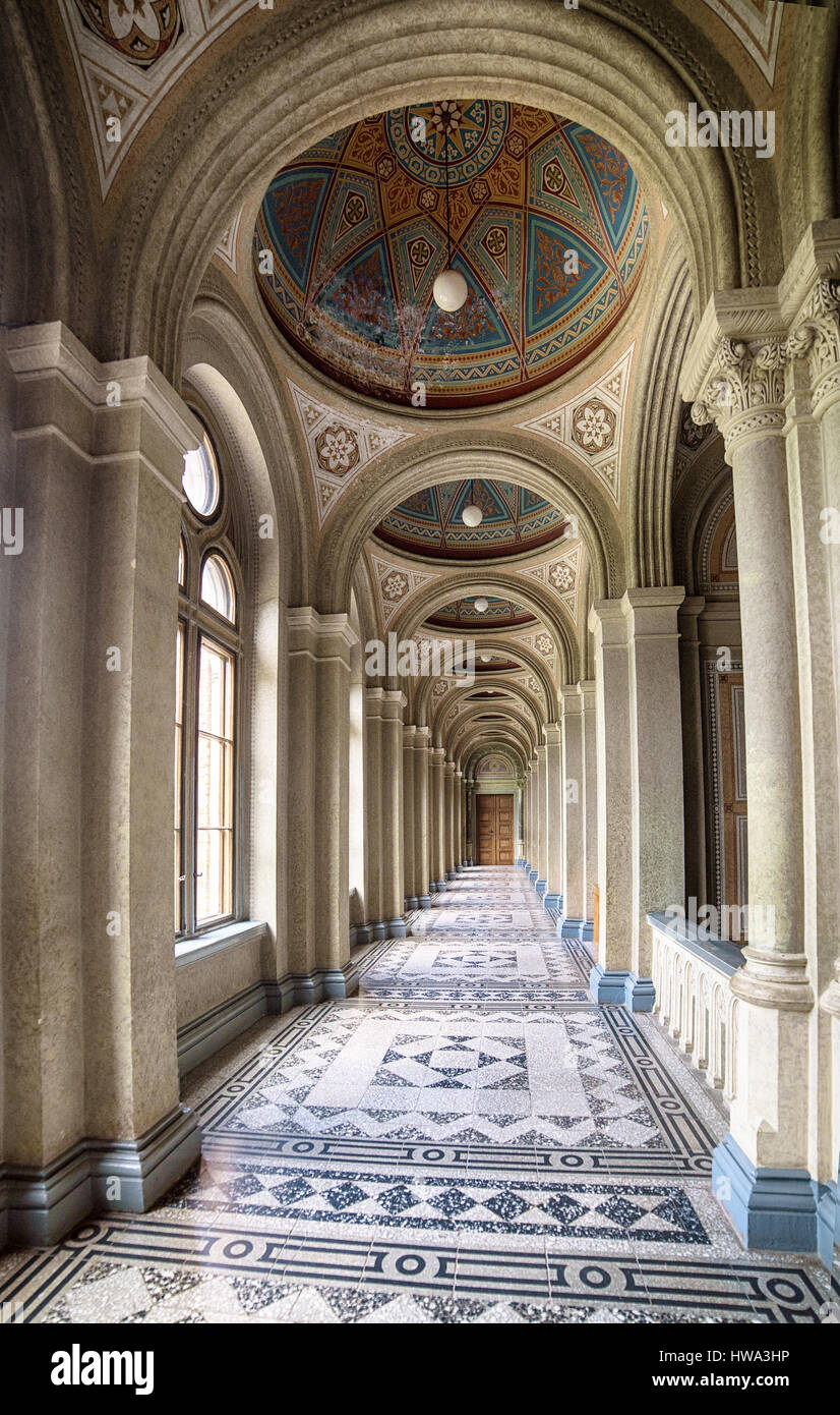 Hallway of University Stock Photo - Alamy