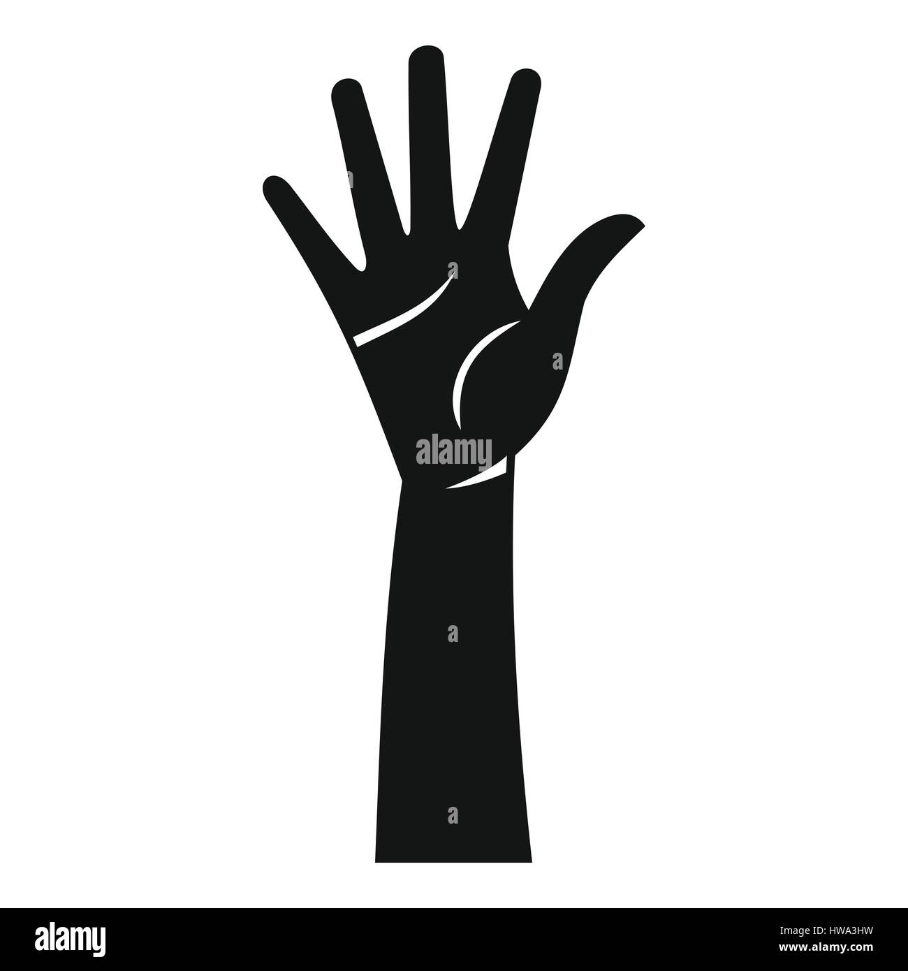 Hand icon, simple style Stock Vector Image & Art - Alamy