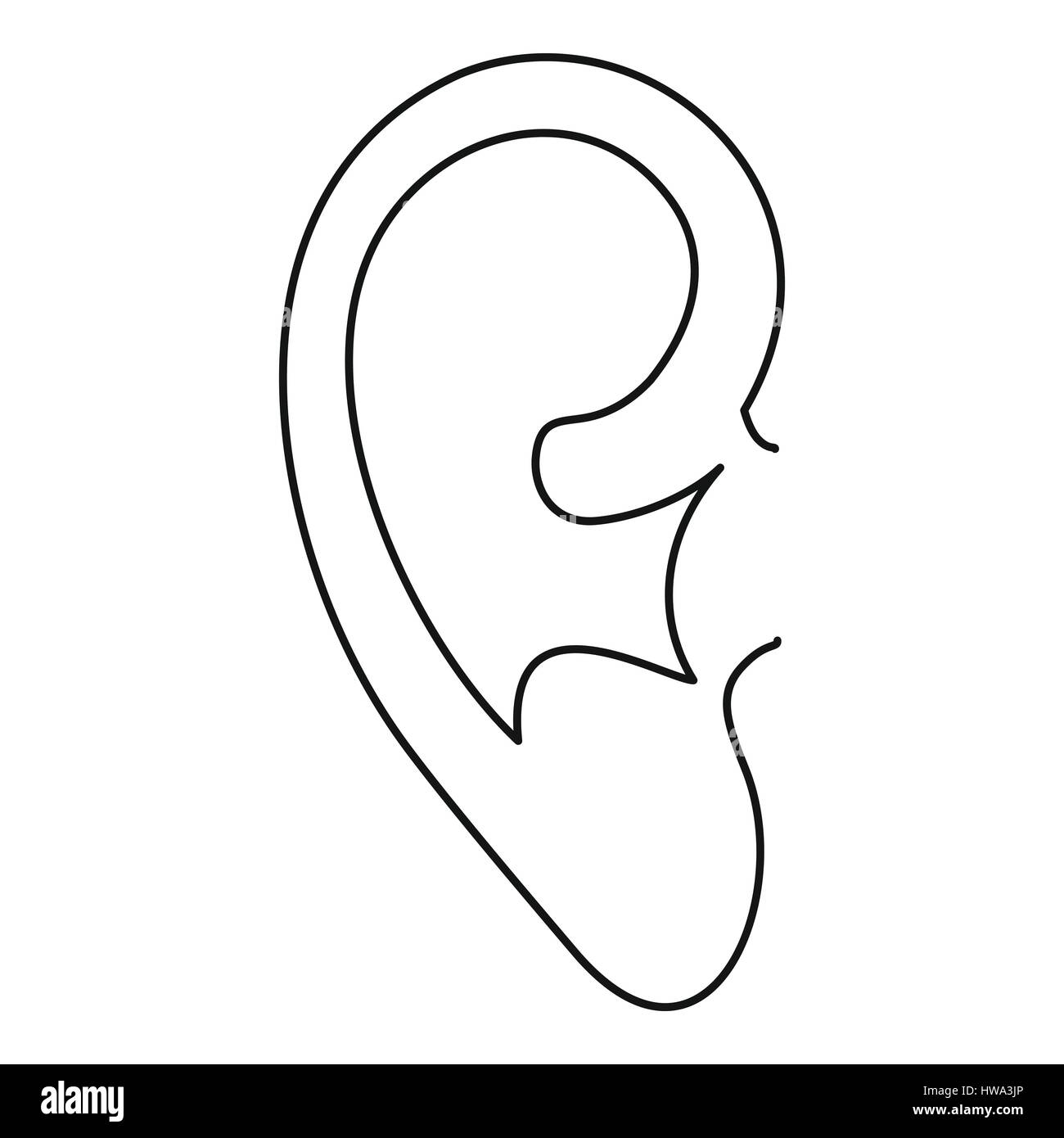 Human ear icon, simple style Stock Vector Image & Art - Alamy