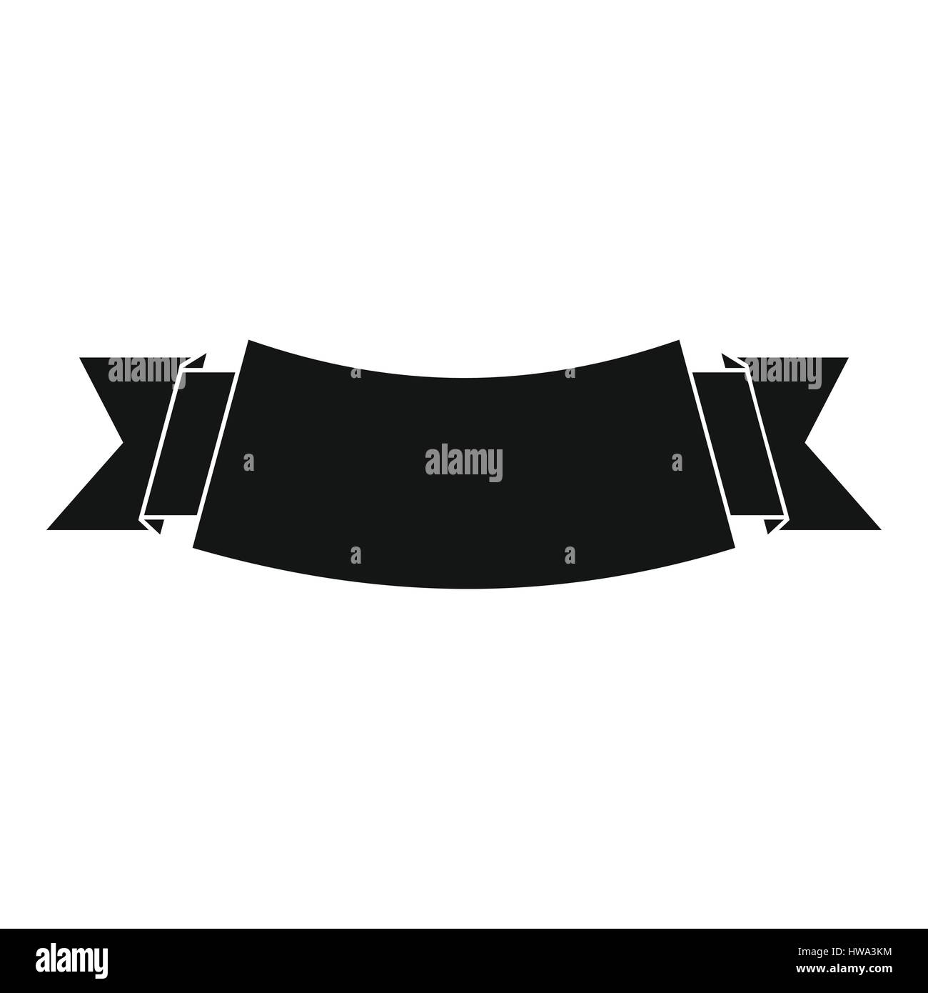 Black banner icon, simple style Stock Vector Image & Art - Alamy